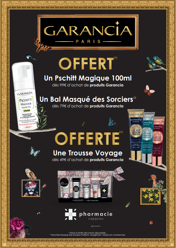Ventes privilèges Garancia dans votre Pharmacie Cap3000 du 28/11 au 04/12
